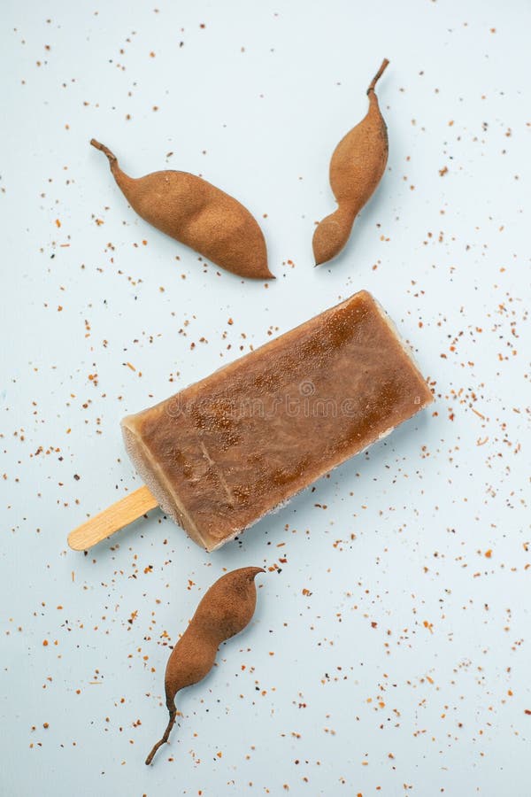 Tamarind Popsicle Pods Light Blue Background Stock Photos - Free ...