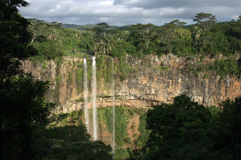 Tamarind Waterfalls stock image. Image of high, chamarel - 13423299
