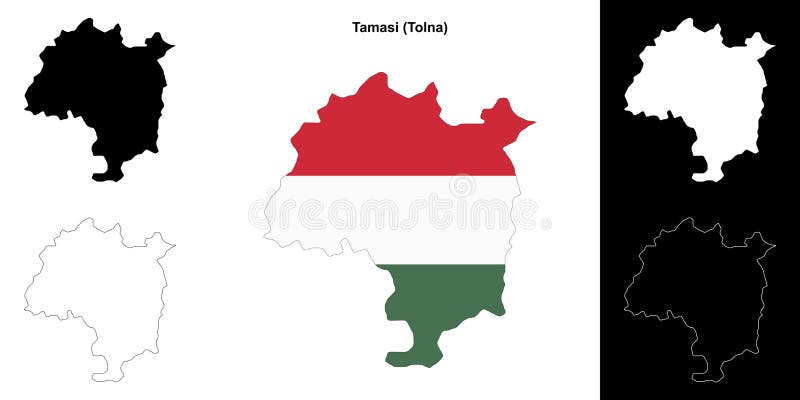 Tamasi outline map stock vector. Illustration of geography - 357736087