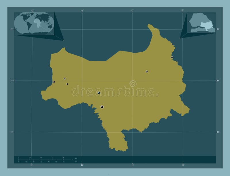 Tambacounda, Senegal. Solid. Major Cities Stock Illustration ...