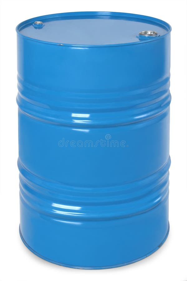 Tambor azul do metal foto de stock. Imagem de reciclagem - 71548504