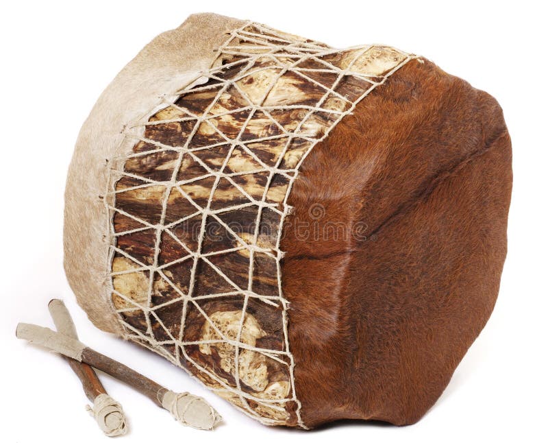 Tambor Primitivo De La Mano Aislado. Foto de archivo - Imagen de ...