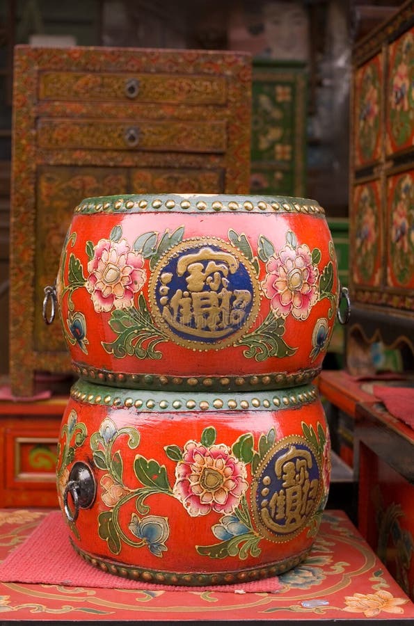 Tambor chino foto de archivo. Imagen de instrumento, curva - 4241696