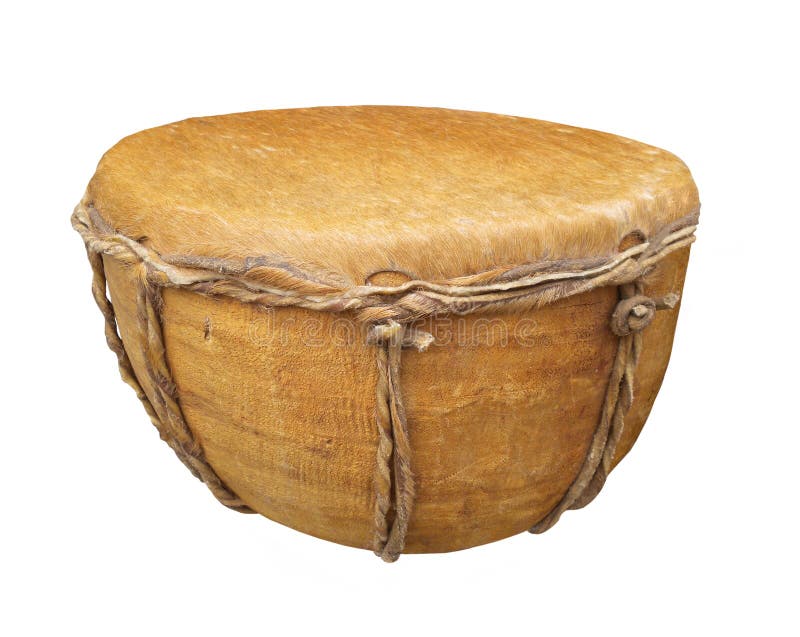Tambour à Main Primitif Isolé Photo stock - Image du musical, bois ...