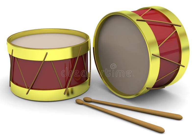 Tamburo - 3D illustrazione di stock. Illustrazione di suono - 51318300