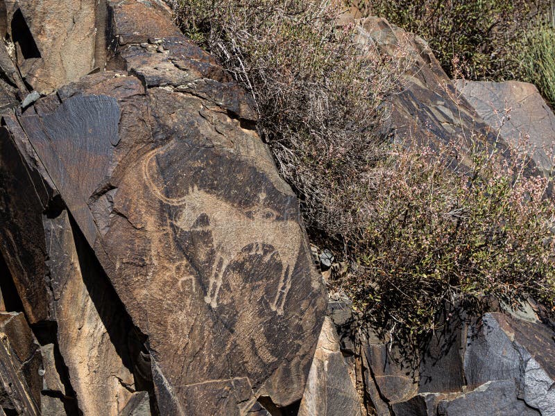 Tamgaly Tas Petroglyphs in Kazakhstan Stock Photo - Image of tribal ...
