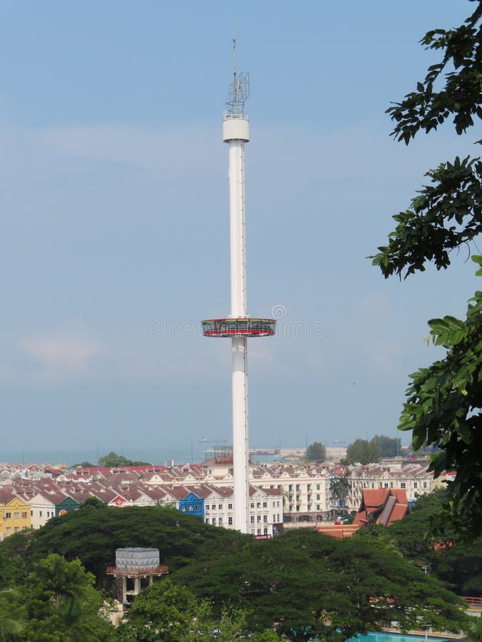 Taming Sari Tower, Malacca. Stock Image - Image of building, tower ...