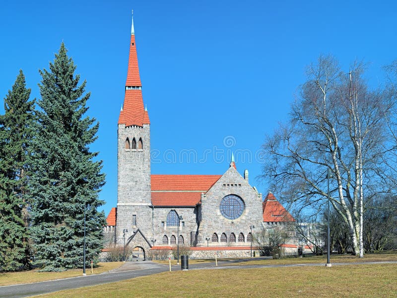 Tammerfors Domkyrka, Finland Arkivfoto - Bild av rött, europeiskt: 32088078