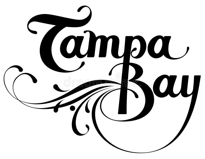 Tampa Bay - Custom Calligraphy Text Stock Vector - Illustration of ...