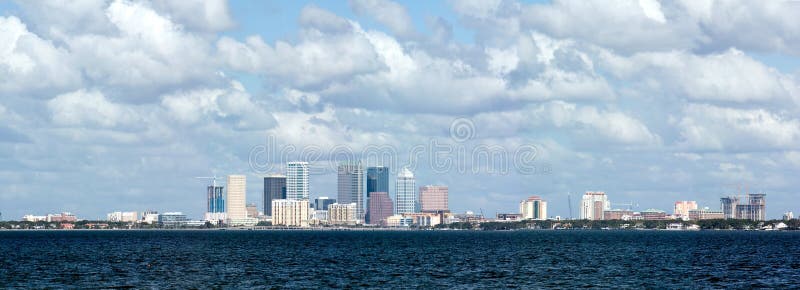Tampa Skyline Bay View stock photo. Image of tropical - 1595320