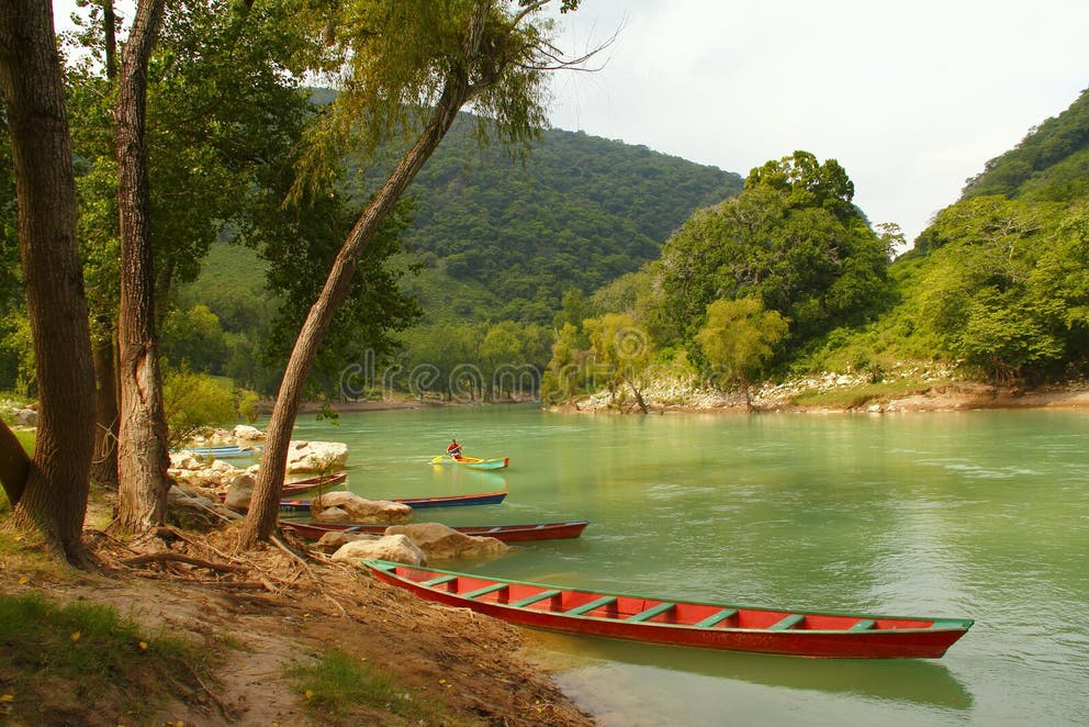 Tampaon River in Aquismon Near Ciudad Valles in San Luis Potosi, I ...
