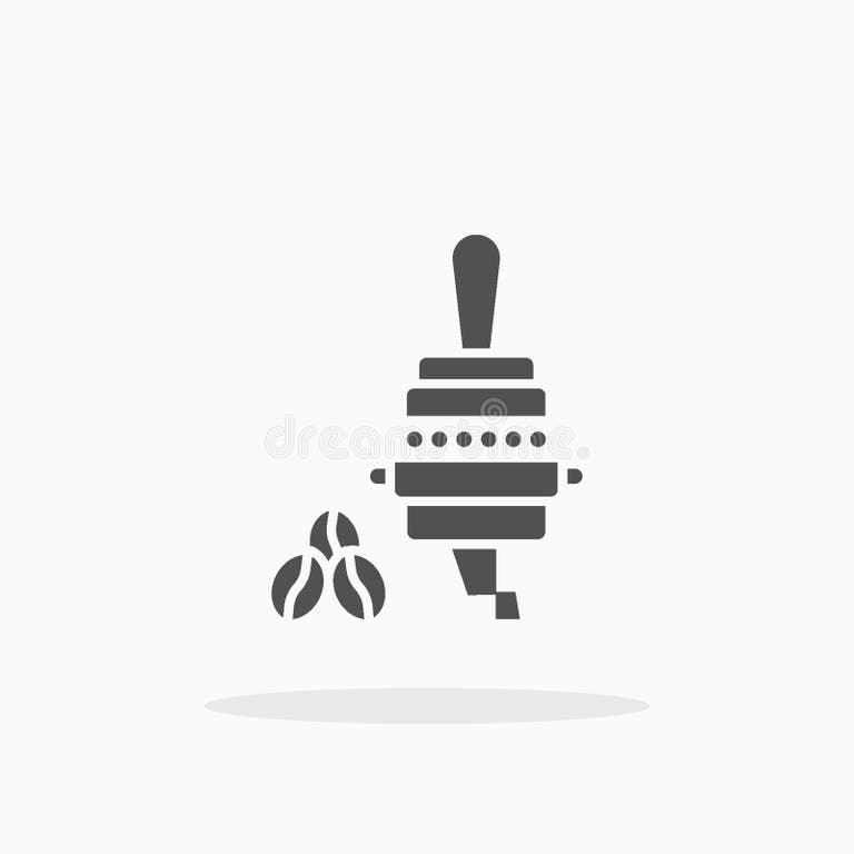 Tamper icon. Solid Black stock vector. Illustration of bean - 232586386