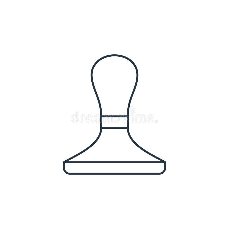 Tamper Icon Vector from Coffee Shop Concept. Thin Line Illustration of ...