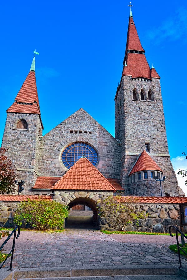 The Tampere cathedral stock image. Image of sunlight - 18314067