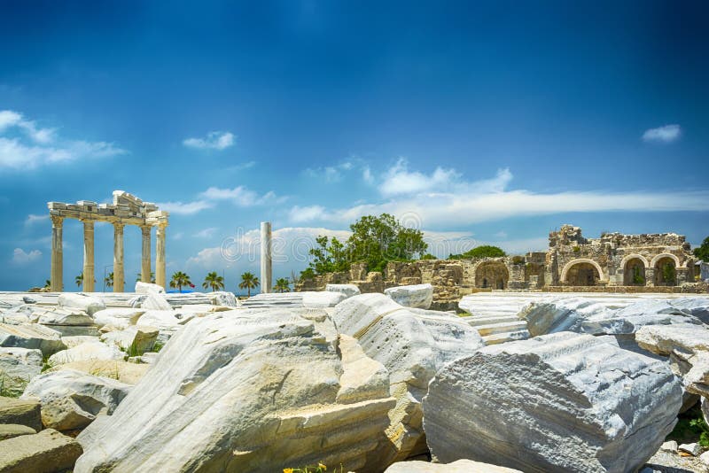 Tample of Apollon in Side stock photo. Image of view - 94700010