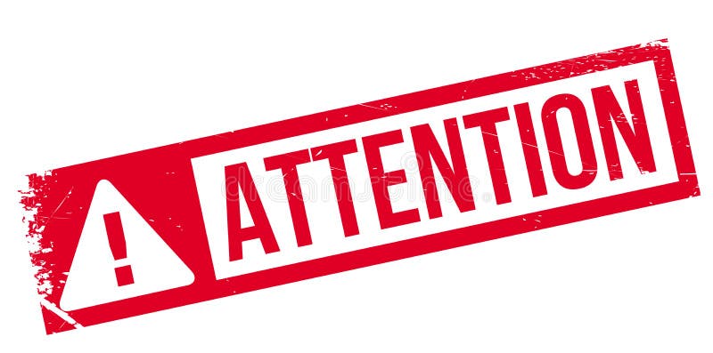 Tampon En Caoutchouc D'attention Illustration de Vecteur - Illustration ...