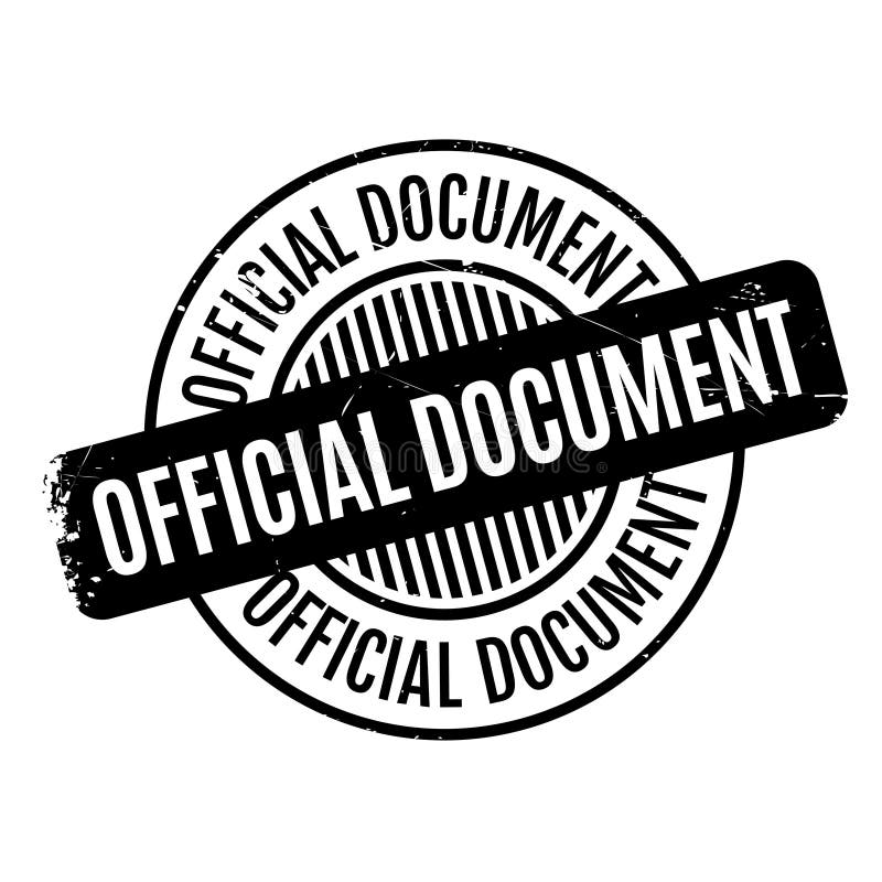 Tampon En Caoutchouc De Document Officiel Illustration de Vecteur ...