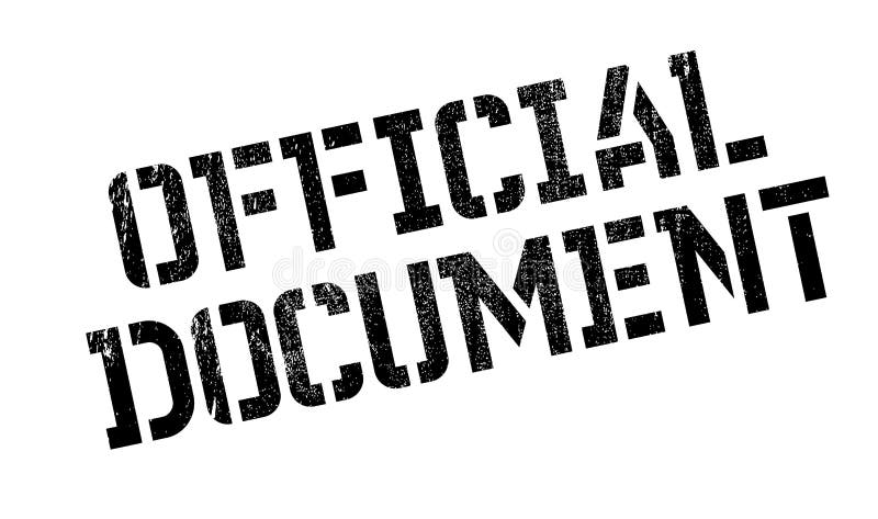 Tampon En Caoutchouc De Document Officiel Illustration de Vecteur ...