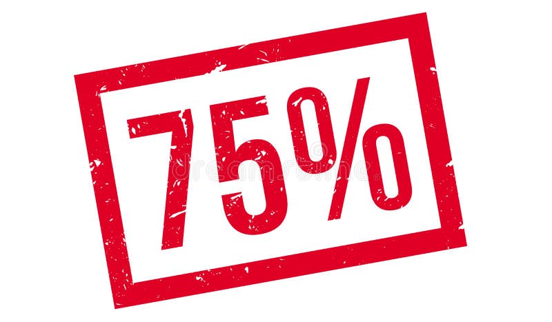 Tampon En Caoutchouc De 75 Pour Cent Illustration Stock - Illustration ...