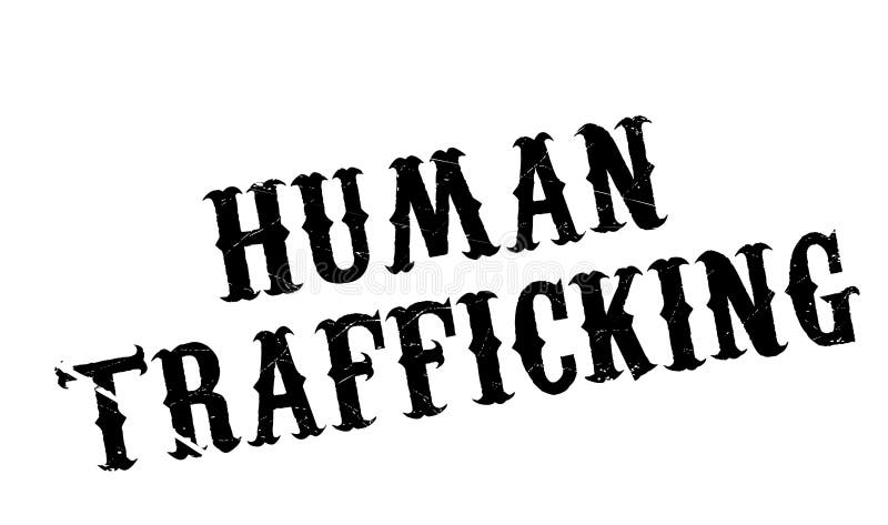 Tampon En Caoutchouc De Trafic Humain Illustration Stock - Illustration ...