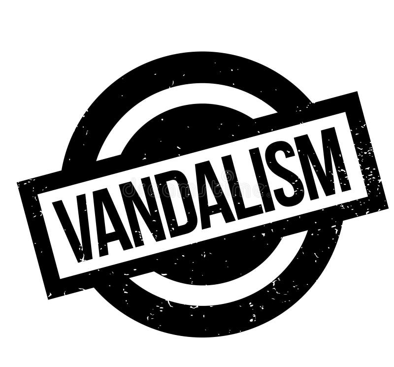 Tampon En Caoutchouc De Vandalisme Illustration de Vecteur ...