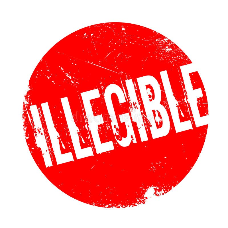 Tampon En Caoutchouc Illisible Illustration Stock - Illustration du ...