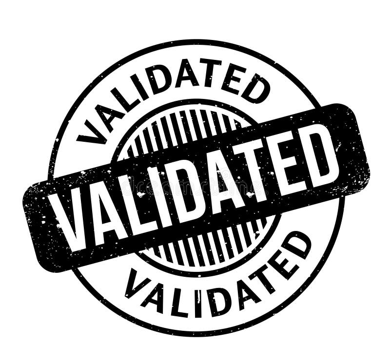 Tampon En Caoutchouc VALIDÉ Illustration de Vecteur - Illustration du ...