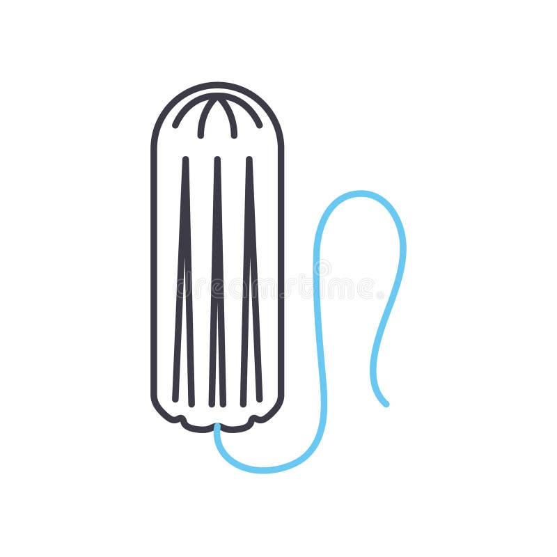 Tampon Line Icon, Outline Symbol, Vector Illustration, Concept Sign ... Tampon Line Icon, Outline Symbol, Vector Illustration, Concept Sign ...