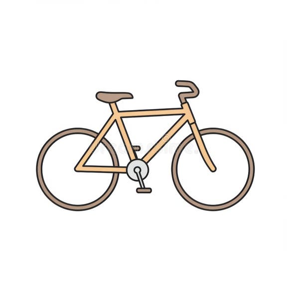 Tan Bicycle Illustration stock illustration. Illustration of vehicle ...