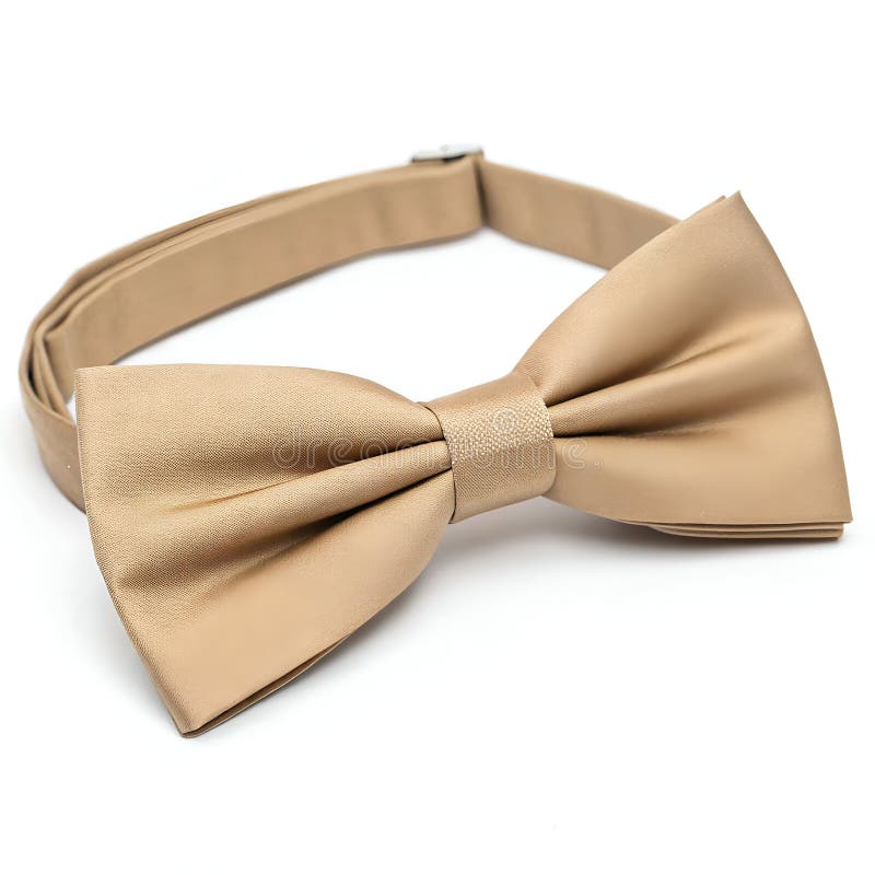 Tan Bow Tie - Isolated on White Background Stock Illustration ...