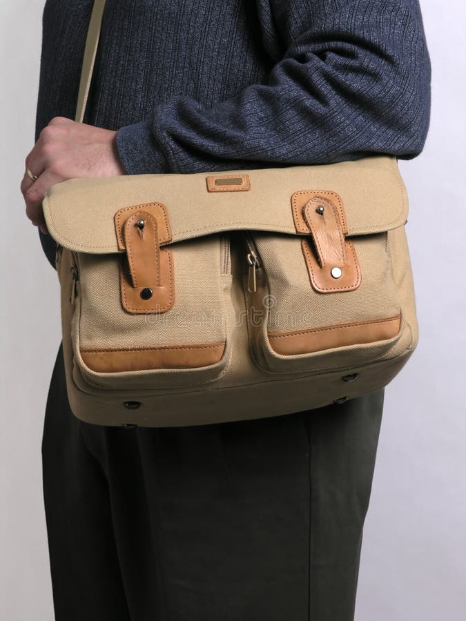 Tan Camera bag stock image. Image of travel, baggage, carry - 1910463