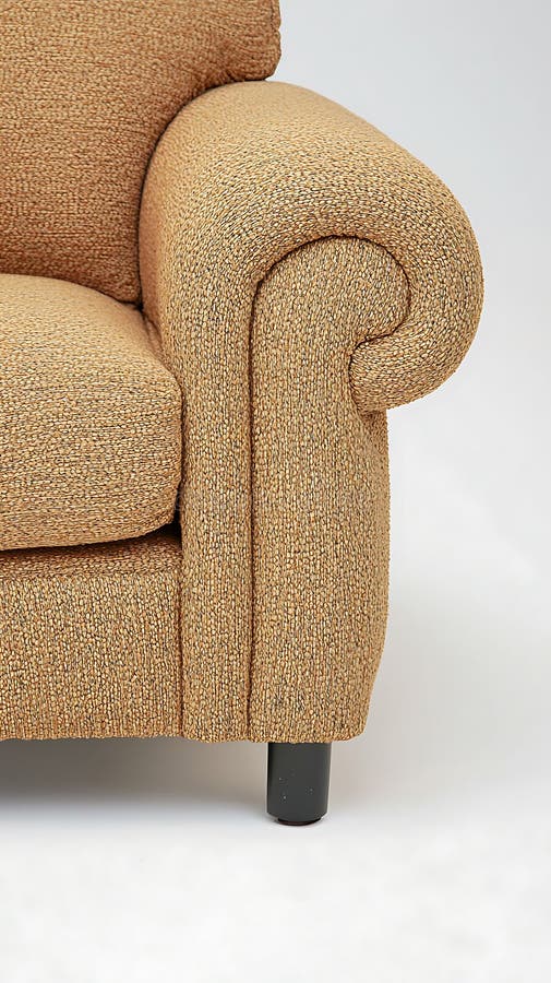 A Tan Chair with a Curved Back Stock Photo - Image of contemporary ...