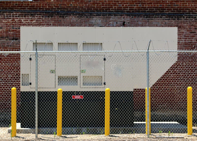 Tan Diesel Powered Generator Stock Image - Image of generate, burn ...