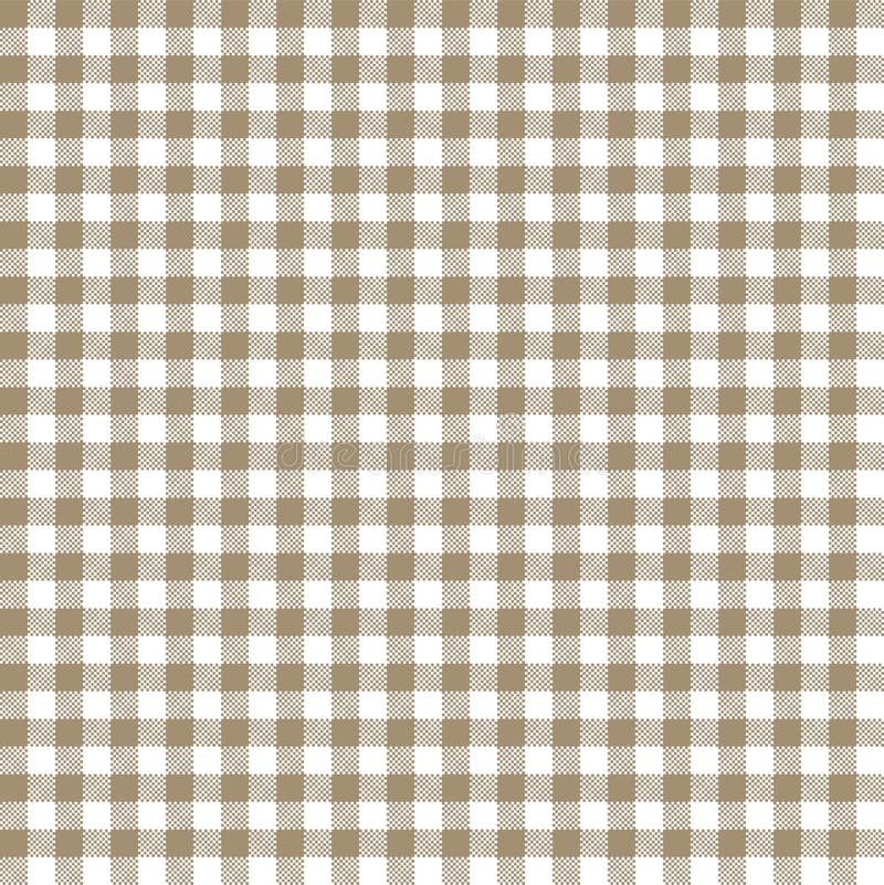 Tan Gingham Seamless Pattern Ilustración del Vector - Ilustración de ...