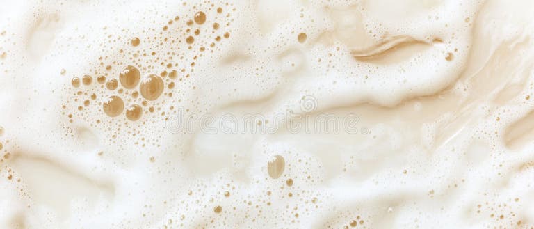 Tan Liquid Surface with Many Bubbles and Foam Swirling Around, Creating ...