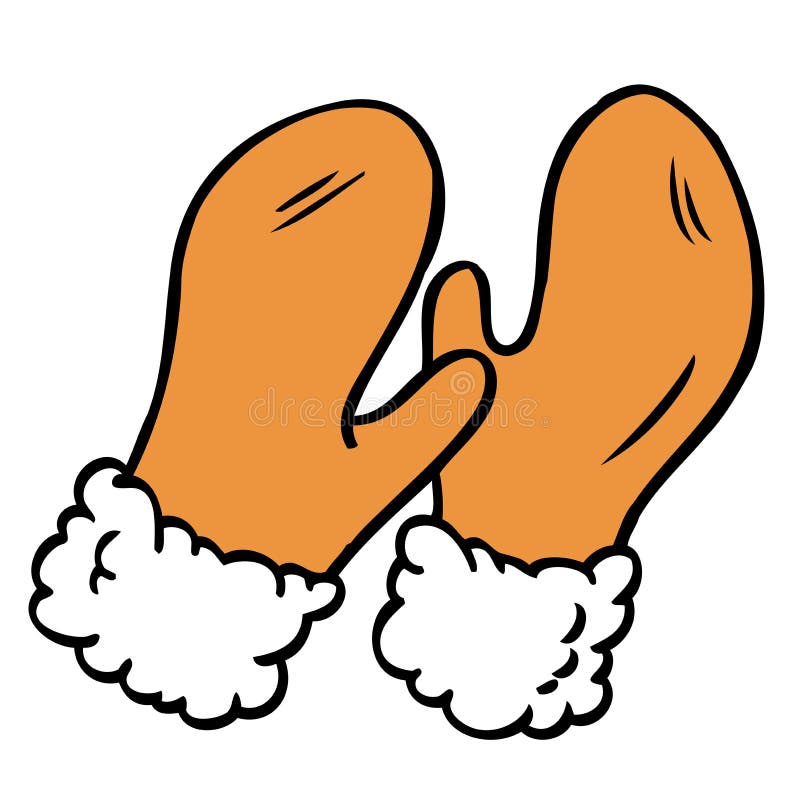 Tan Mittens Cartoon illustrazione di stock. Illustrazione di minimo ...