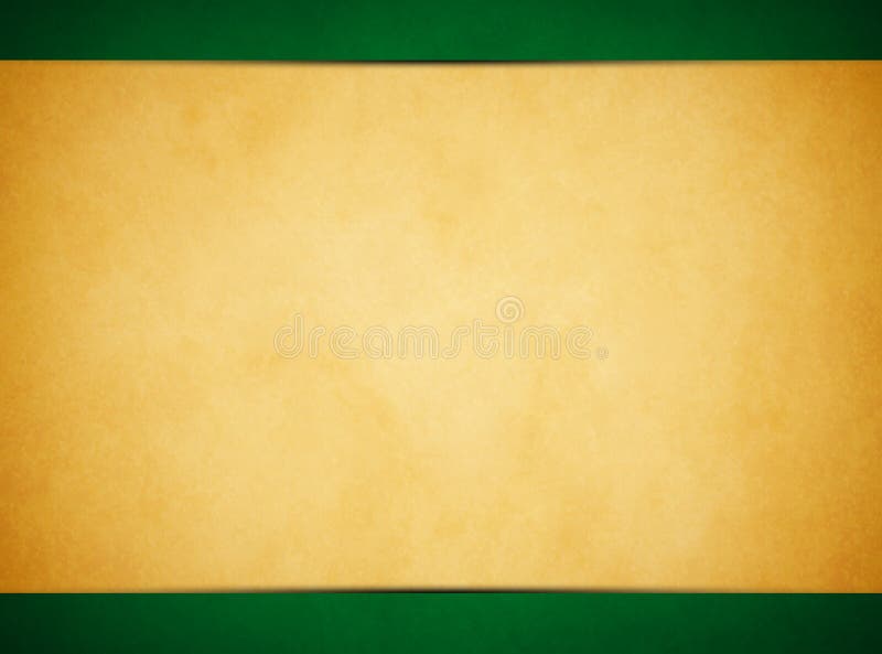 Tan Parchment Texture. Rich Green Header and Footer Stock Photo - Image ...