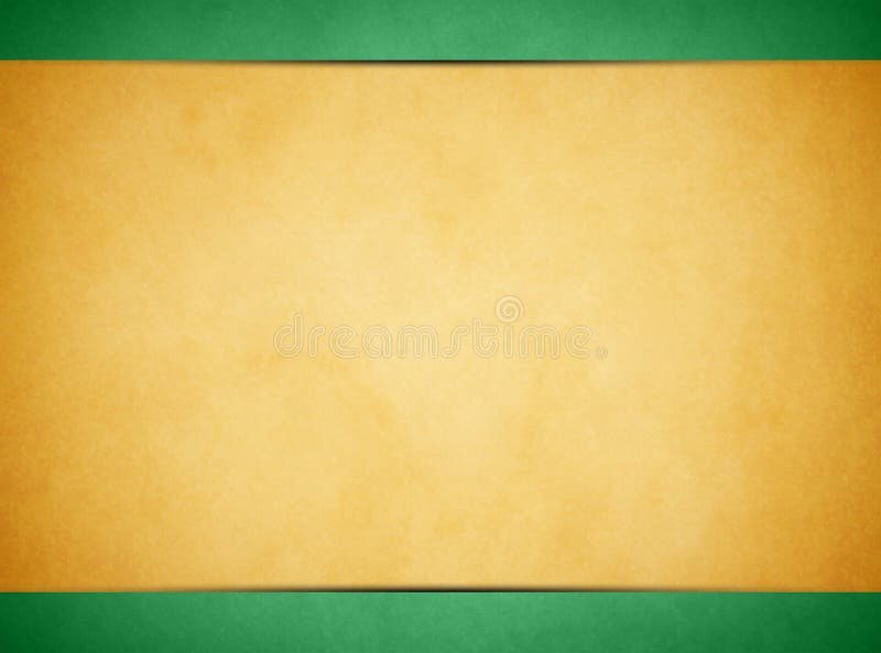 Tan Parchment Texture. Rich Green Header And Footer Stock Photo - Image ...