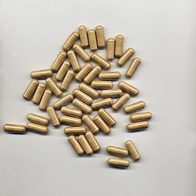 Tan Pills stock photo. Image of vitamins, diet, supplements - 43221298
