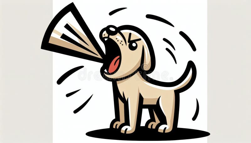 Tan Puppy Cartoon Yelling Loudly Stock Illustration - Illustration of ...