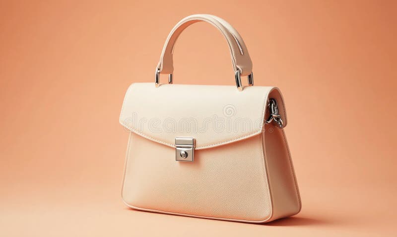 A Tan Purse with a Silver Clasp Stock Photo - Image of concept, side ...