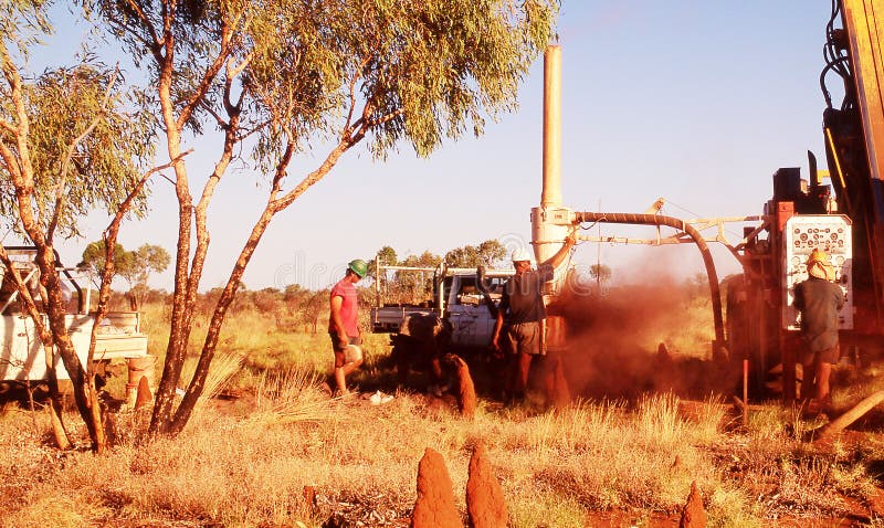 Workers Operating a Mobile Drilling Rig Editorial Image - Image of ...