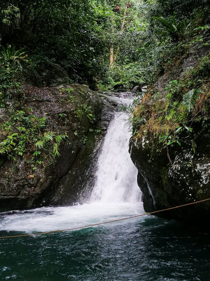 Tanawan Falls in Dingalan Aurora Stock Image - Image of jungle ...
