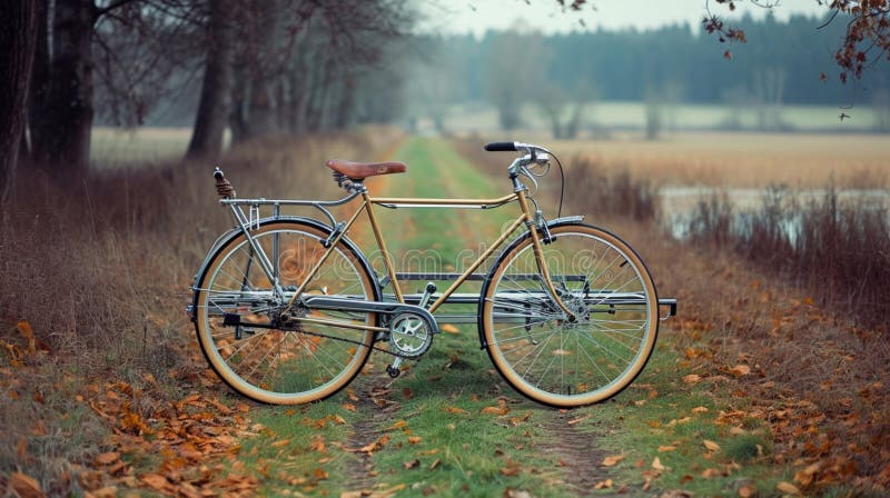 A Tandem Bicycle is Park on the Greenly Way . Stock Image - Image of ...