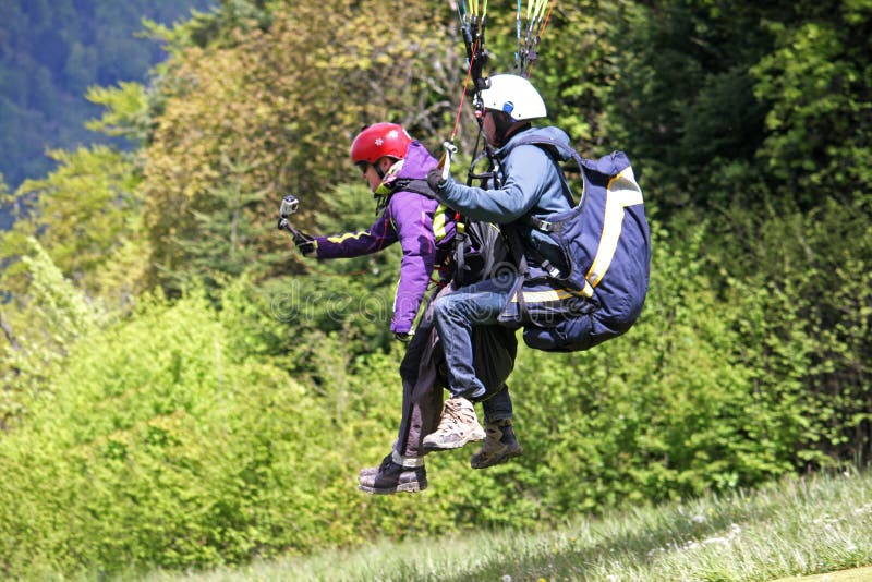 Tandem Paraglider Launching Stock Photo - Image of launch, wing: 49802830