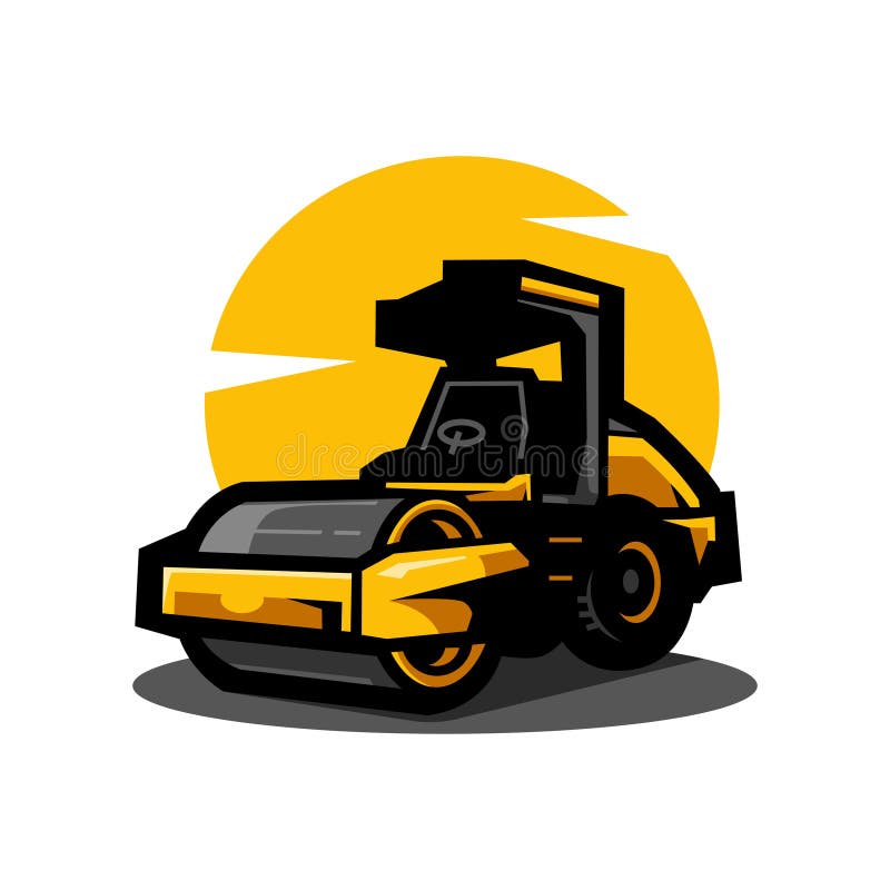 Tandem Roller stock vector. Illustration of loader, collection - 334407493