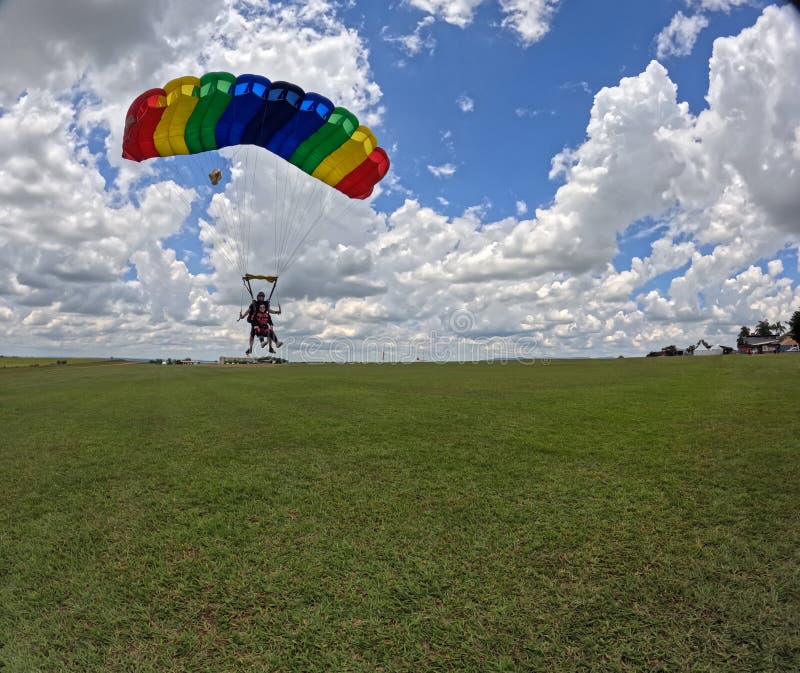 A Tandem Skydive into the Clouds Stock Photo - Image of responsibility, wing: 390370664