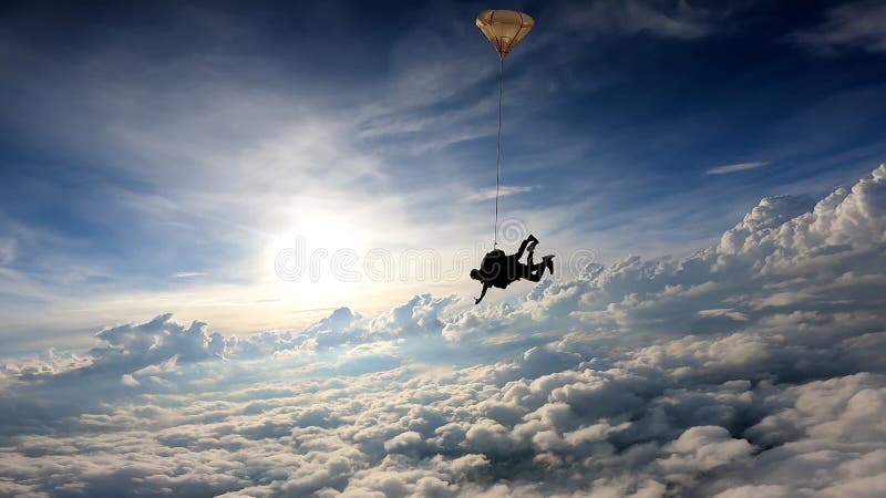 Tandem Skydiving in a Dramatic Sky. Stock Footage - Video of heaven ...