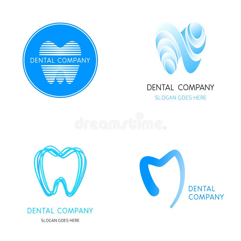 Tandemblemenmalplaatjes Abstracte Vectortandentekens Vector Illustratie ...