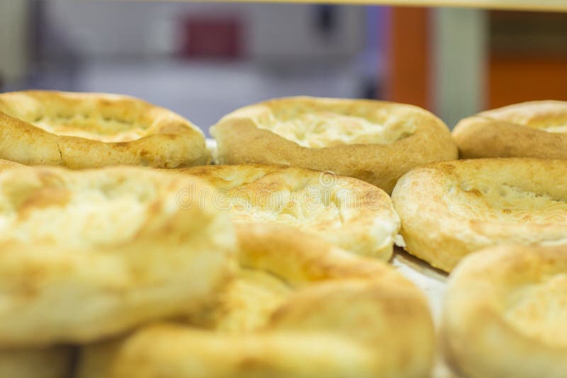 Tandyr Nan or Lepeshka, Tarditional Asian Bread Stock Photo - Image of ...